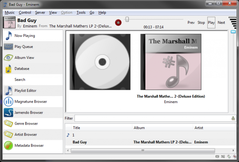 Zobacz jak odtwarzać dźwięk w Linuxie za pośrednictwem Music Player ...