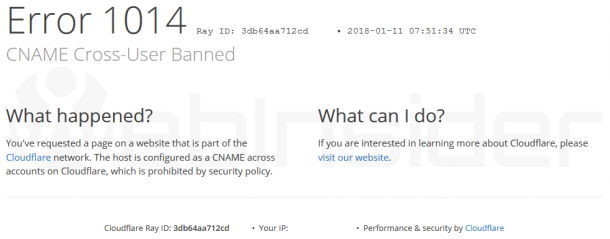 CNAME Cross-User Banned (błąd 1014), czyli mapowanie (sub)domen tylko w ramach tego samego konta ...