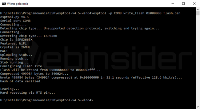 Błąd aktualizacji OTA w ESPHome dla ESP8266 ESP-01(S) i ogólne problemy ...